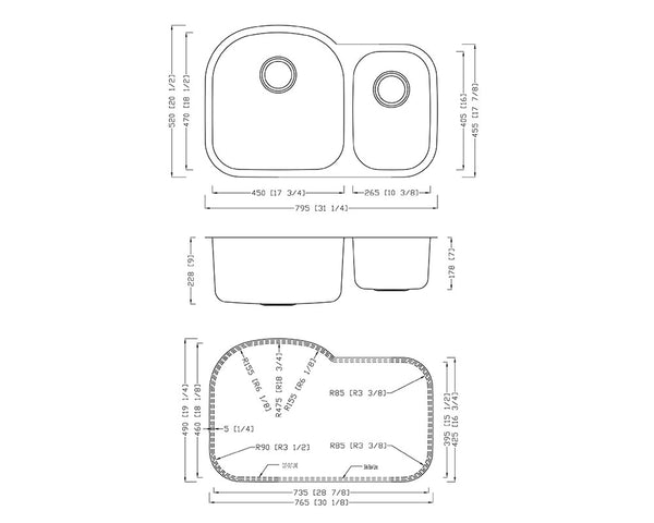 KSU322197T - Premium S.S. Sink : 70/30 - Legend